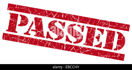 passed red square vintage grunge isolated sign Stock Photo - Alamy