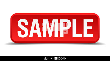 example red square 3d realistic isolated web button Stock Photo - Alamy