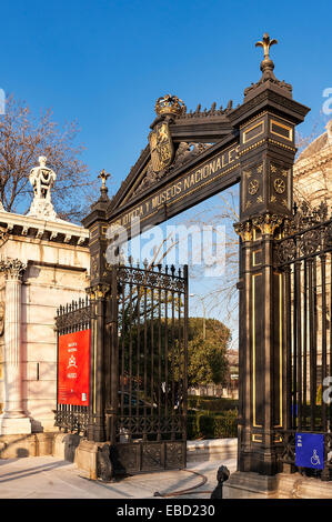 National Library of Madrid, Spain. architecture and art interior Stock ...