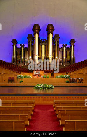 The interior of the Mormon Tabernacle in Salt Lake City, Utah, USA Stock Photo - Alamy