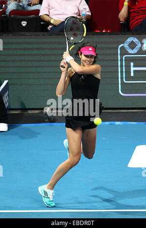 Micromax Indian Aces player Ana Ivanovic plays against Manila Mavericks ...