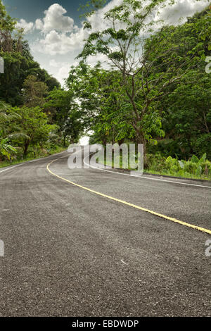 panoramic view of nice empty road in summer environment Stock Photo - Alamy