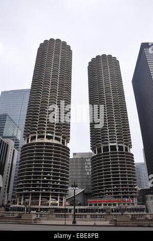 Marina City Corncob towers, Chicago, Illinois, USA Stock Photo - Alamy