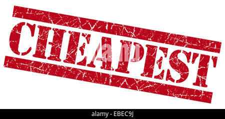 stock clearance red grunge square stamp on white Stock Photo - Alamy