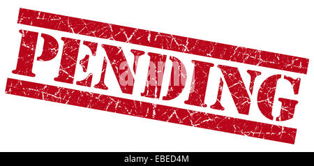 pending red grunge vintage stamp isolated on white background Stock ...