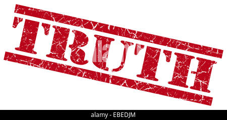 truth red square grunge textured isolated stamp Stock Photo - Alamy