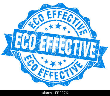 eco blue round grunge stamp on white Stock Photo - Alamy