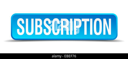 register here blue square 3d realistic isolated web button Stock Photo ...