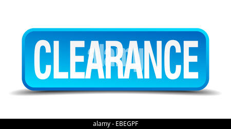 clearance red square 3d realistic isolated web button Stock Photo - Alamy