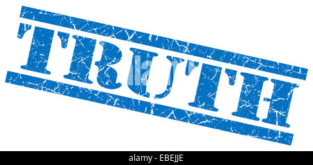 truth blue square grunge textured isolated stamp Stock Photo - Alamy