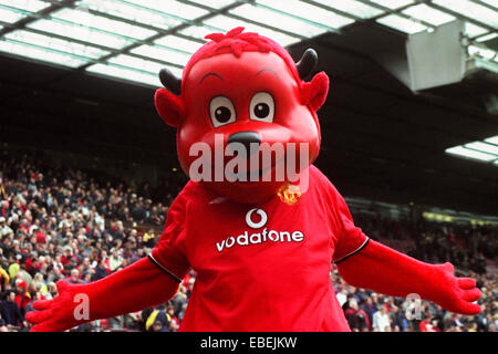 Manchester United mascot Fred the Red during the Premier League match ...