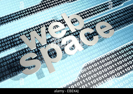 Digital webspace and binary code. 3D illustration Stock Photo - Alamy
