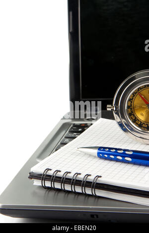 Stethoscope on keyboard on white table background. Online medical ...