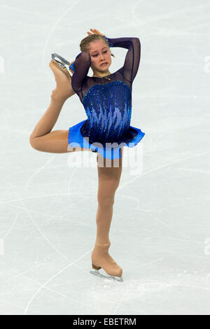Yulia Lipnitskaya (RUS) competing in the Women's Figure Skating Short ...