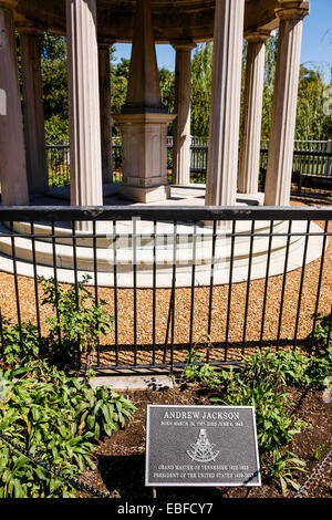 The tomb of president Andrew Jackson in the Hermitage garden, Nashville ...