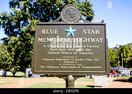 Blue Star Memorial Highway historic tribute Plaque Stock Photo - Alamy