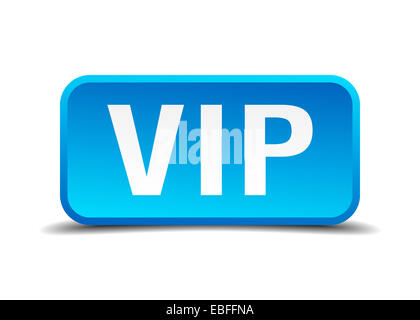 vip blue square 3d realistic isolated web button Stock Photo - Alamy