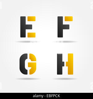 Letters EFGH- Alphabet Set of 3d Green Grass Letters on White ...