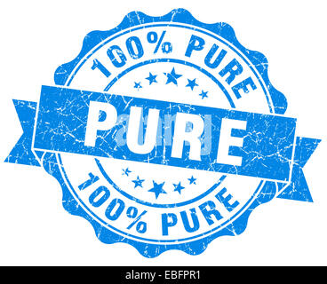 pure blue round grunge vintage ribbon stamp Stock Photo - Alamy