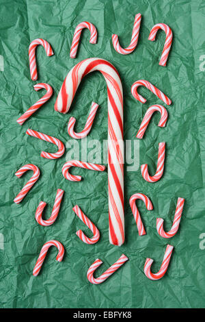 Red and White Mini Candy Canes for Christmas Stock Photo - Alamy