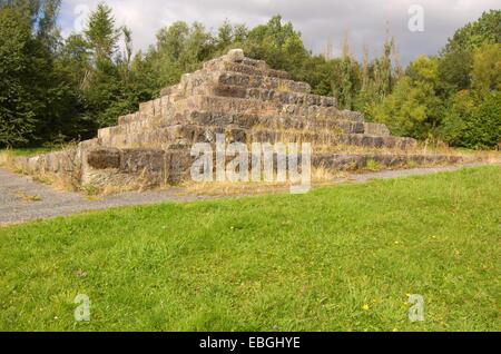 Stepped pyramid feature in Hogarth Park in Carntyne in Glasgow ...