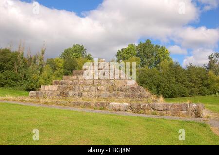 Stepped pyramid feature in Hogarth Park in Carntyne in Glasgow ...