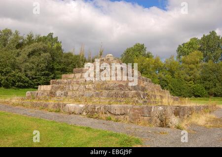 Stepped pyramid feature in Hogarth Park in Carntyne in Glasgow ...