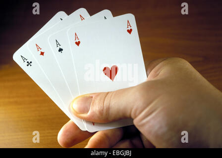 hand pack of cards paying-cards aces cards thumbs thumb hand playing ...