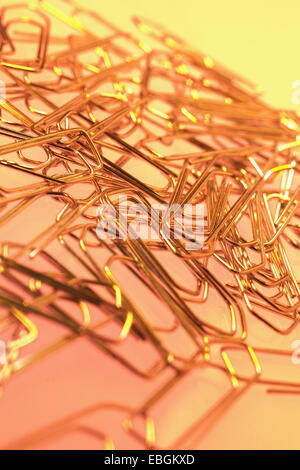 paper clips, detail, coloured light Stock Photo - Alamy