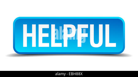 help wanted blue 3d realistic square isolated button Stock Photo - Alamy