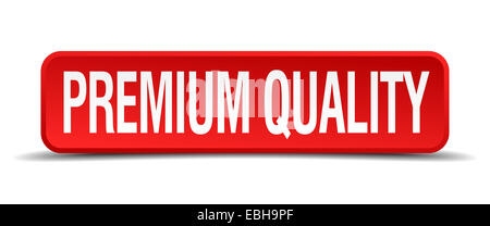 Deluxe red 3d square button isolated on white background Stock Photo ...