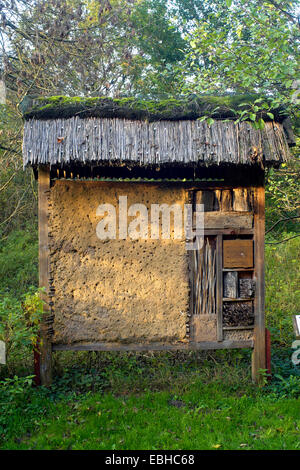 Insect hotel in the Werderland nature reserve, Bremen Lesum, Germany ...