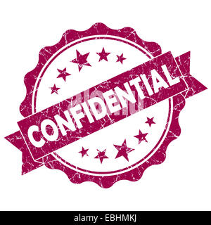Top secret pink vintage round grunge seal isolated on white background ...