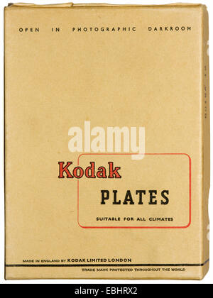 Photographic plates, here in glass, with light-sensitive silver ...