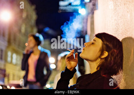 woman, girl, miss, youth, smoking, nightlife, smoke Stock Photo - Alamy