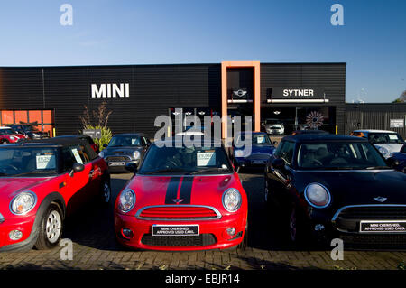Mini car dealership, Cardiff, Wales Stock Photo - Alamy