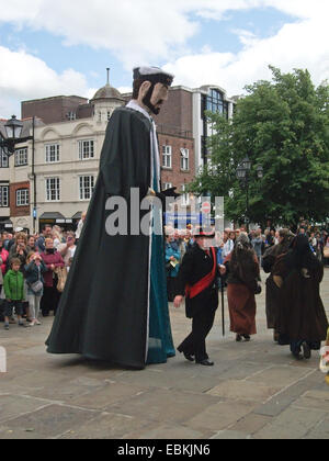 Mid-summer solstice parade of giants in Chester City Stock Photo - Alamy