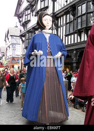 Mid-summer solstice parade of giants in Chester City Stock Photo - Alamy