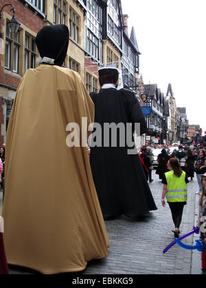 Mid-summer solstice parade of giants in Chester City Stock Photo - Alamy