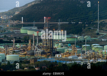 Petronor oil refinery, Muskiz, Biscay , Basque Country, Euskadi, Spain ...