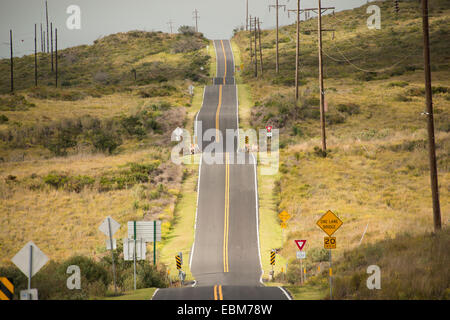 Two Lane Straight Rural Road Through Woods Stock Photo - Alamy