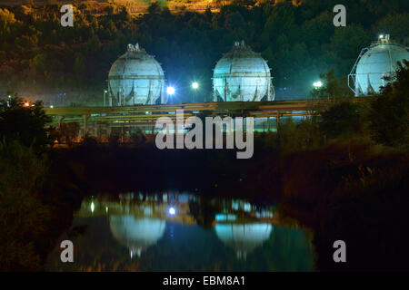 Petronor oil refinery, Muskiz, Biscay , Basque Country, Euskadi, Spain ...