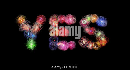 OK word colorful fireworks text isolated on black background Stock ...