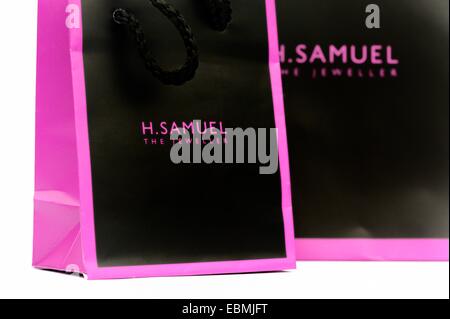 H Samuel gift bags England UK Stock Photo - Alamy