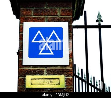 MOT Vehicle Testing Centre sign including diesel emissions testing, UK ...