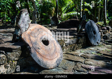 Traditional Stone Money or Rai Yap Island FSM Micronesia Stock Photo ...