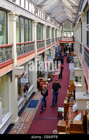 The interior of the Clifton Arcade, a small shopping Victorian shopping ...