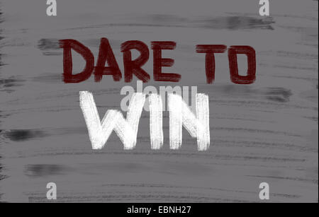 Dare To Win Concept Stock Photo - Alamy