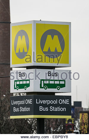 Liverpool One Bus Station, Liverpool, Merseyside, England, UK Stock ...