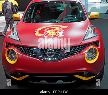 Car in colors of the USC Trojan Football Team with Logos Stock Photo ...